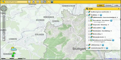 Stadtklima Stuttgart | Urban Climate Viewer | Urban Climate Viewer with ...